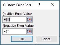 Error Bars - Excel 2016